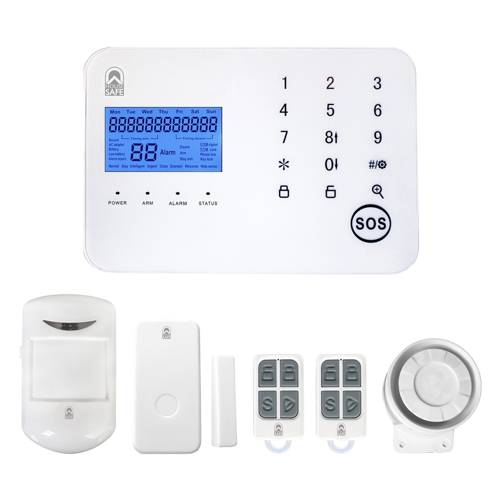 KIT ALARMA C/ SENS+CONTREM+SIR HOUSE SAFE | Macrotel